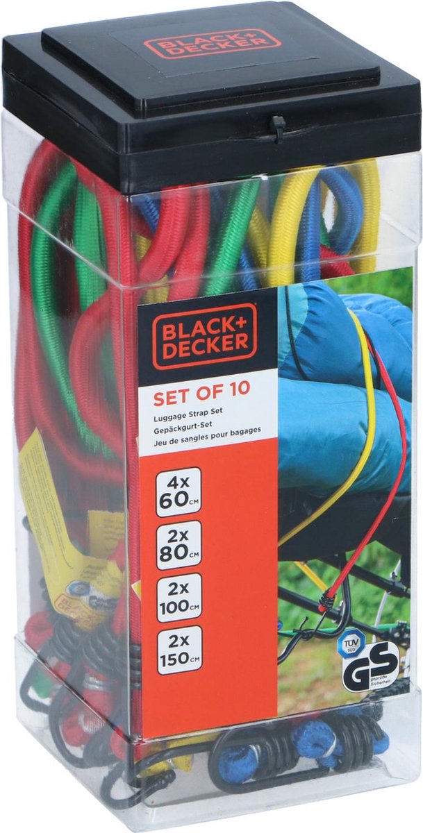 Bungie rope set, 10 pieces - Black+Decker – Camping Cocooning